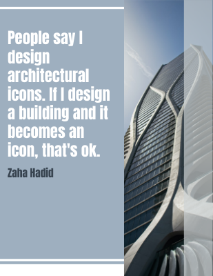 People say I design architectural icons. If I design a building and it ...