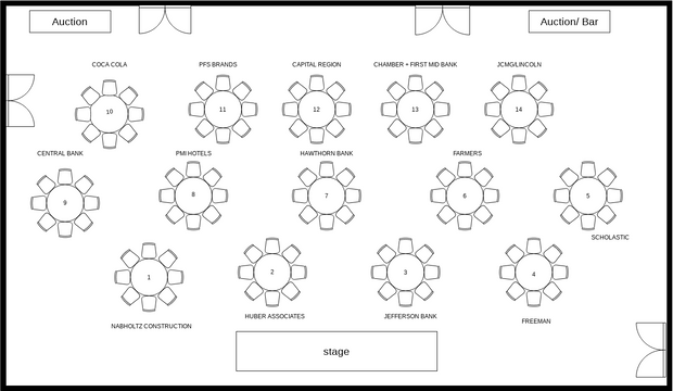Gala 2021 Seating Chart | Visual Paradigm Диаграммы/дизайны, созданные ...